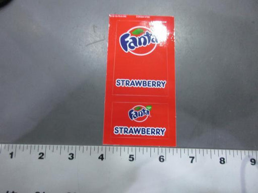 Strawberry Fanta Soda Machine Label
