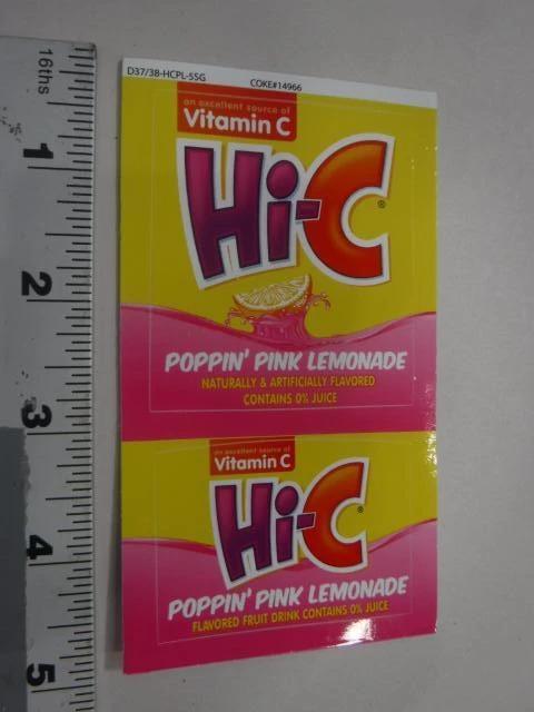 Hi-C Pink Lemonade LEV Decal — Midwest Beverage