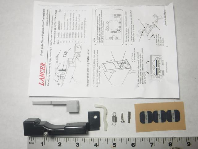 82-5172: LEV Front Soda/Water Push Button Kit — Midwest Beverage