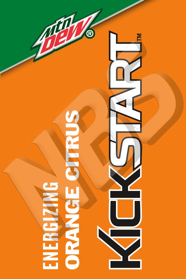 Mtn Dew Kickstart Orange UF1 Decal — Midwest Beverage