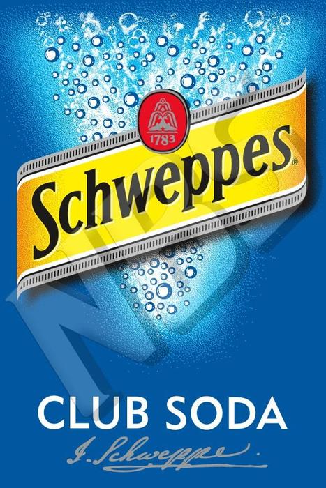 Schweppes Club Soda UF1 Decal — Midwest Beverage
